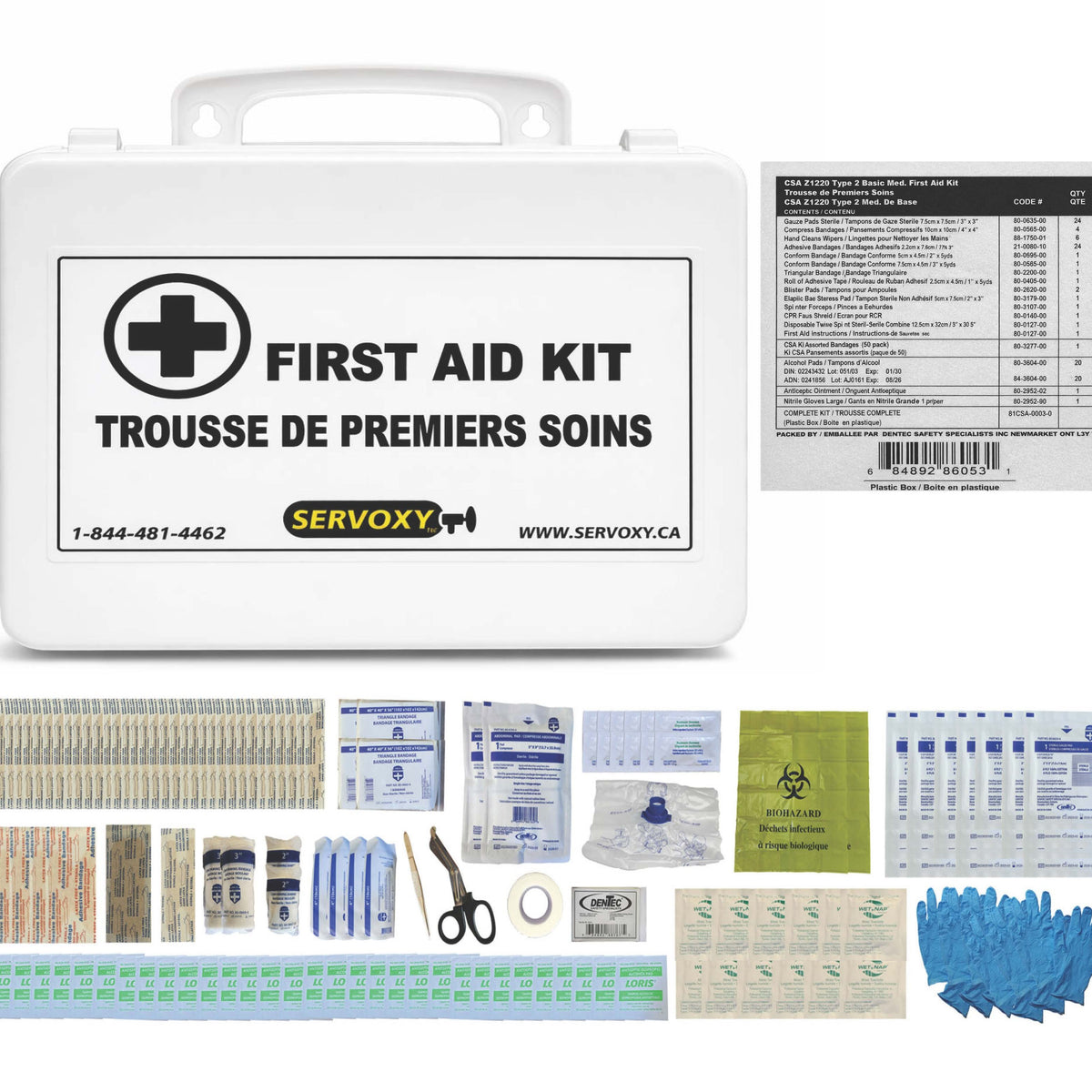 CSA Z1220 TYPE 2 BASIC MEDIUM FIRST AID KIT BULK IN 24 UNIT PLASTIC BO ...
