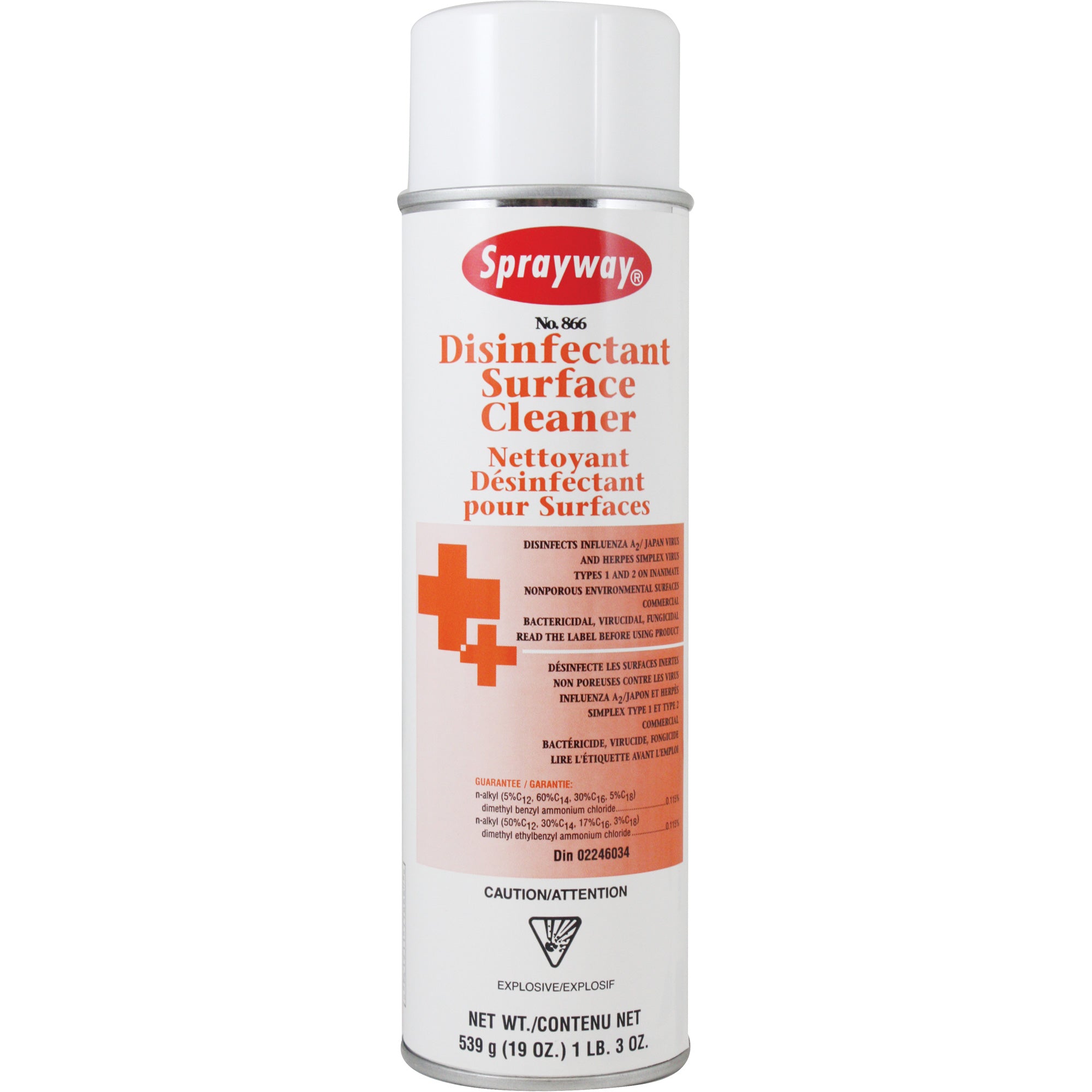 Sprayway Disinfectant Surface Cleaner, Aerosol Can | Servoxy